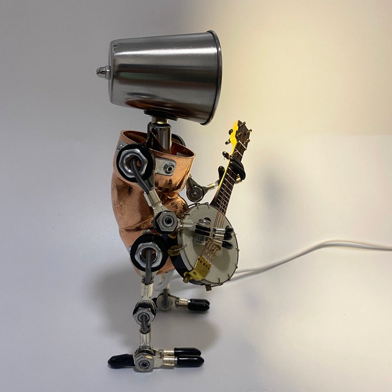 Banjo Player Lampbanjo Player Giftsteampunk Robot Lamp | Etsy