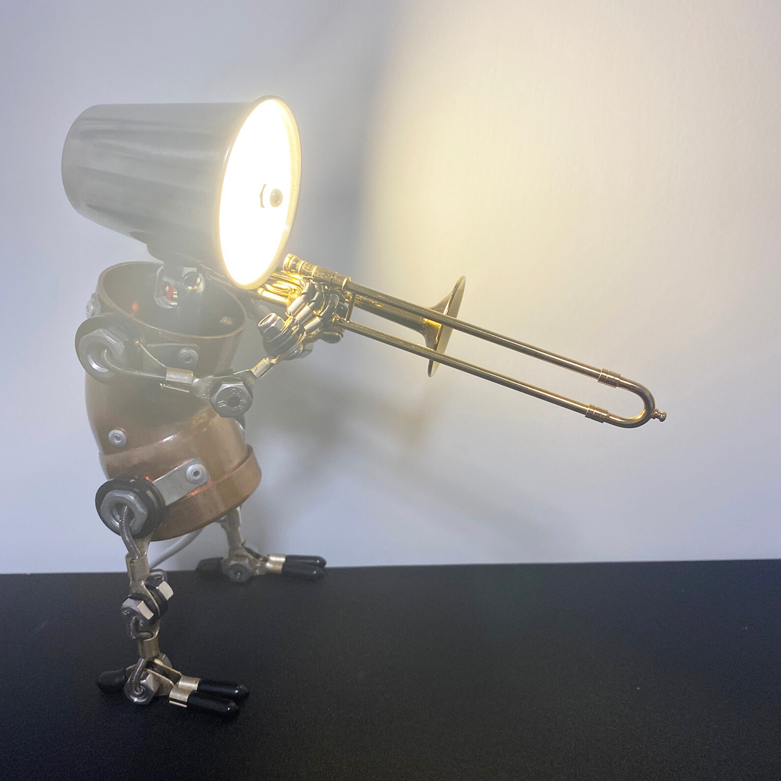 Trombone Player Lamp|music Studio Decor|music Room Studio Art|trombone ...