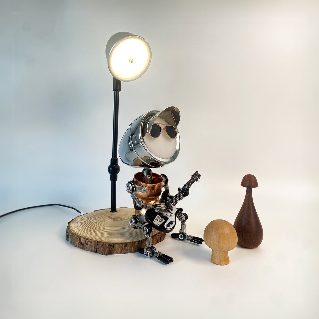 Music Bass Guitar Player Table Lamp / Guitar Room Studio Decor / Gifts ...