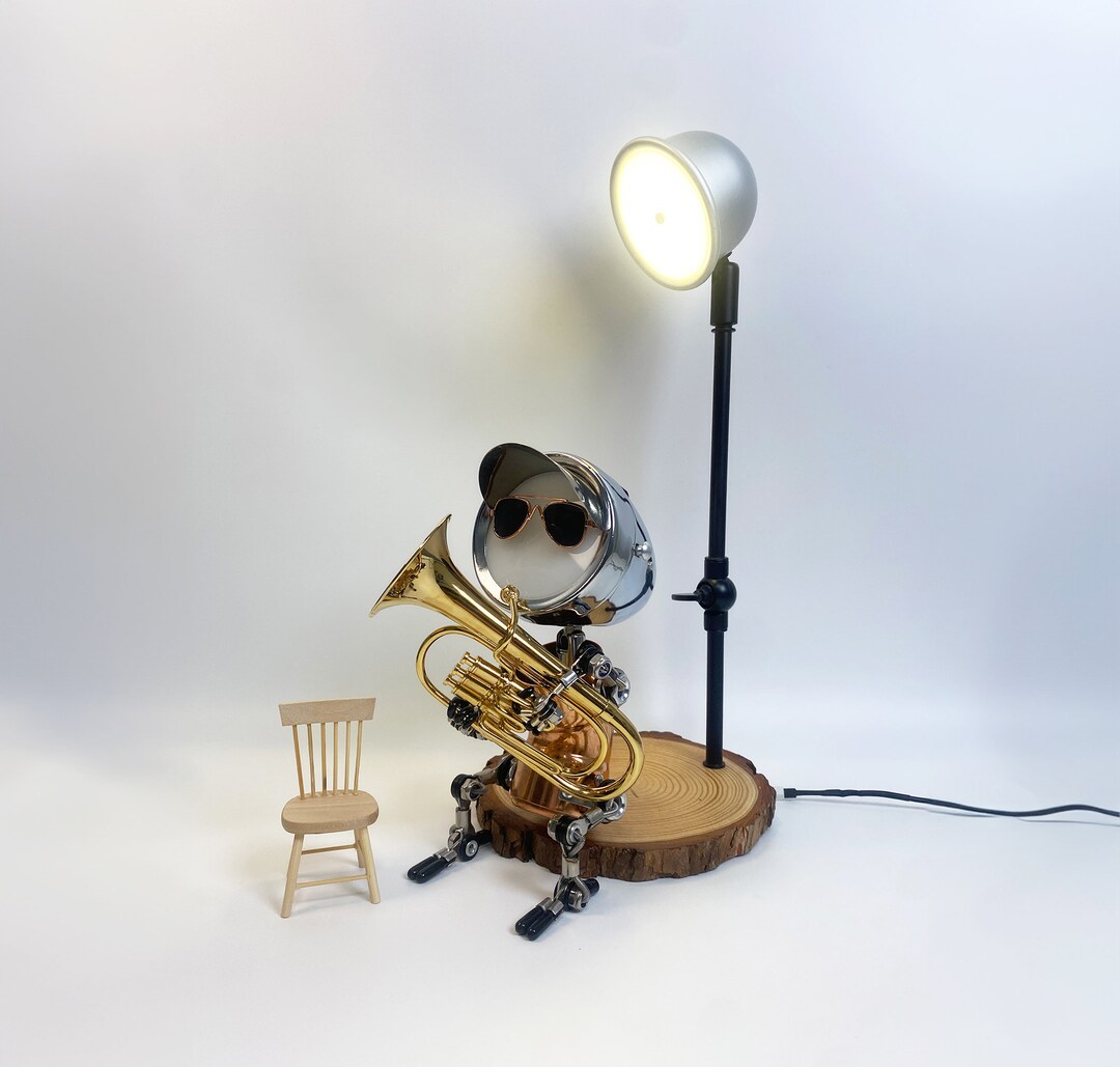 Baritone Player Under the Light / Euphonium Player Table Lamp / Tuba ...
