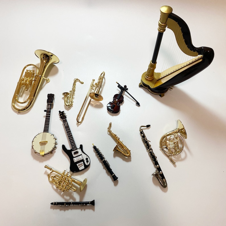 Miniature Musical Instruments / Musical Instrument Accessories - Etsy