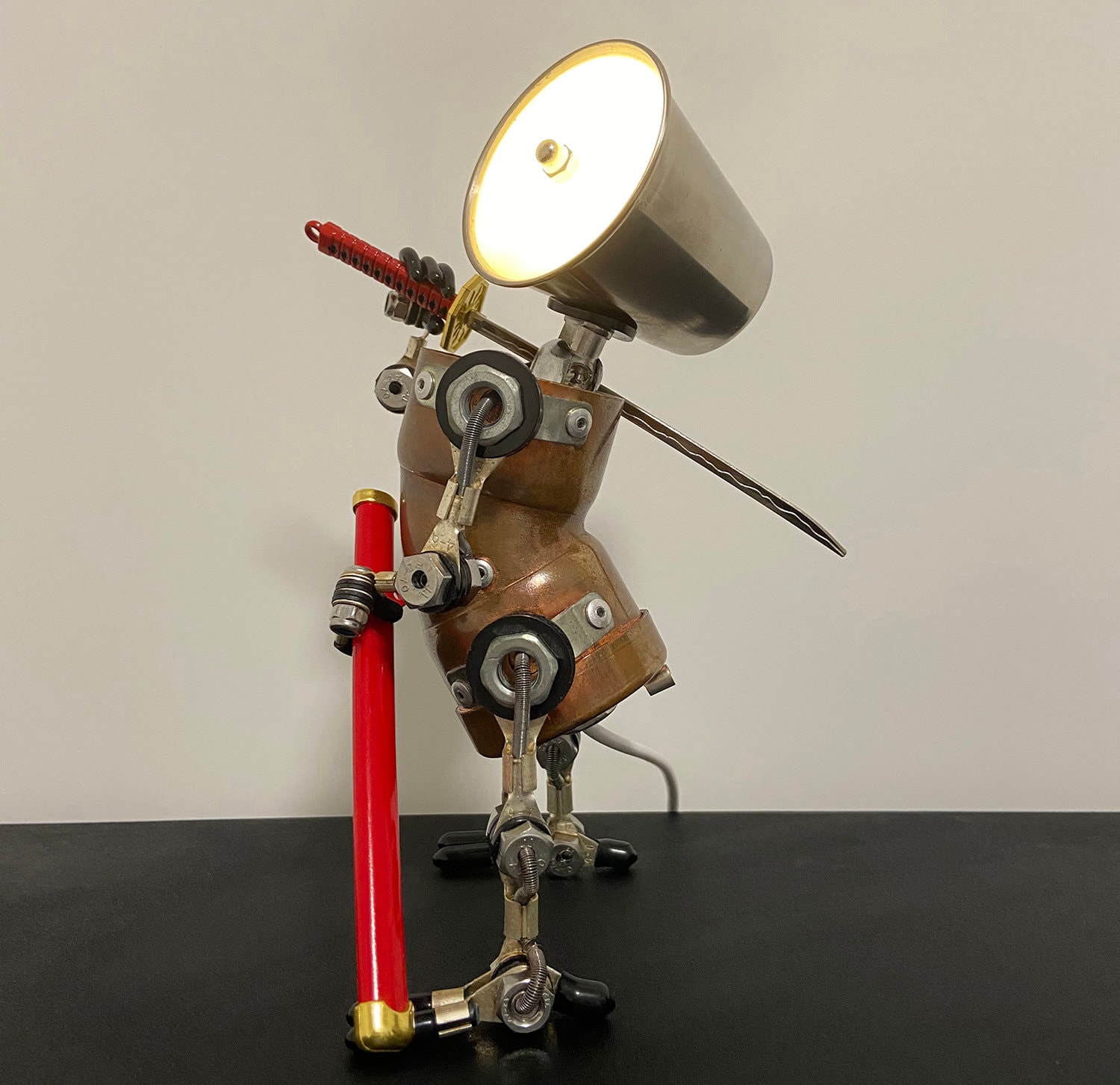 Samurai Robot Lamp Swordsman Lamp Steampunk Robot Table - Etsy