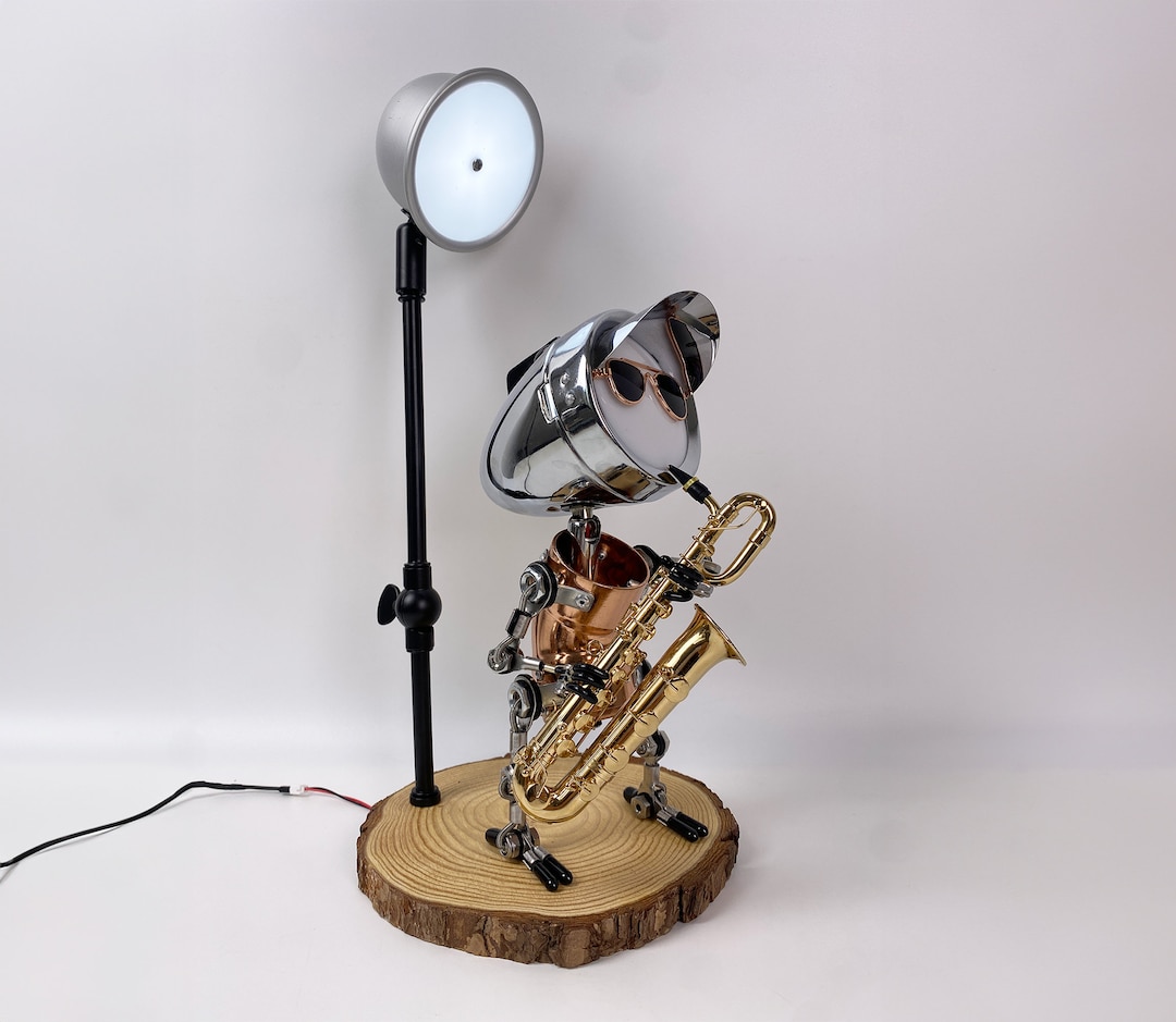 Baritone Saxophonist Shining Under the Lights Table Lamp / Light up the ...