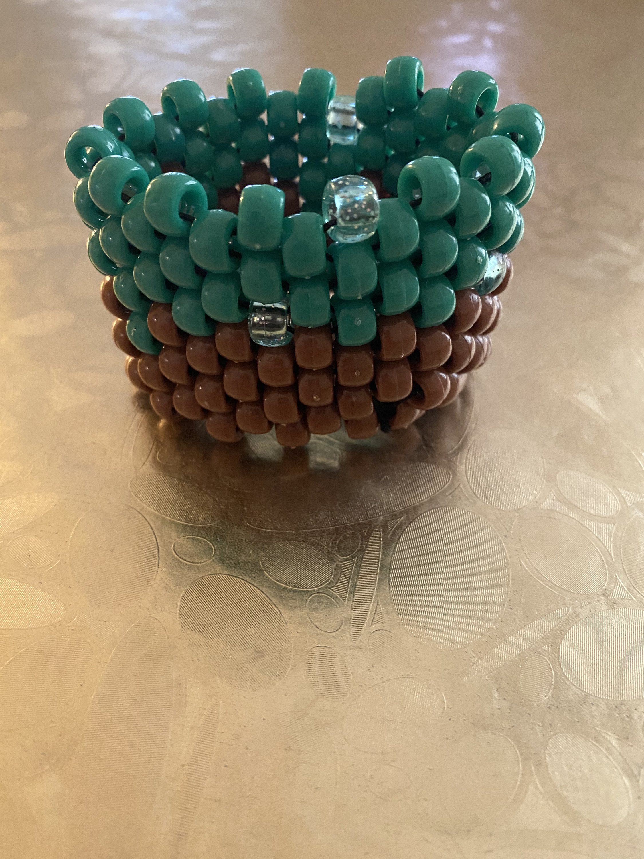 Handmade minecraft dirt kandi cuff | Etsy