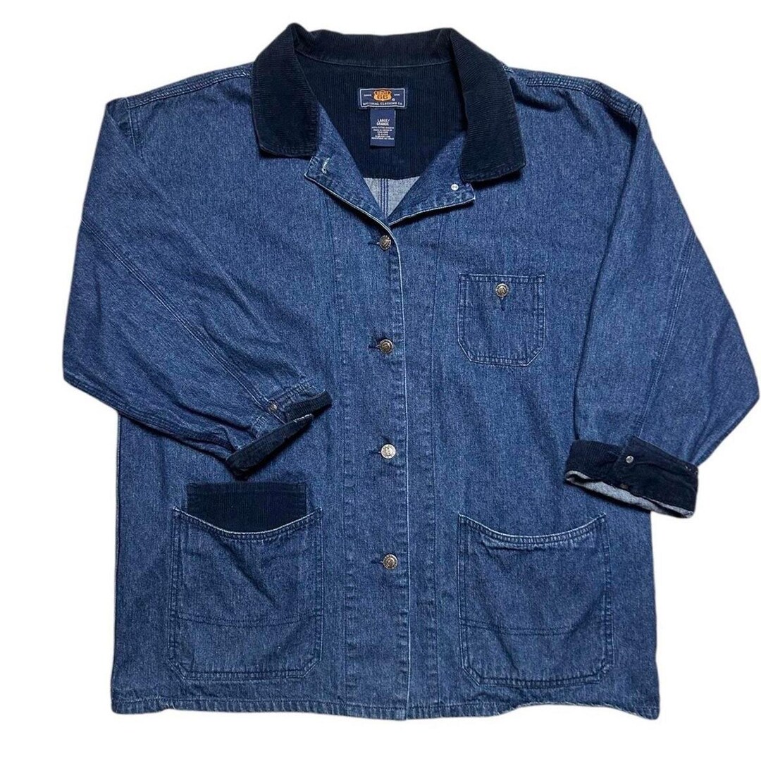 Route 66 Vintage 90s Workwear Denim Chore Coat Prison Jean Jacket Large ...