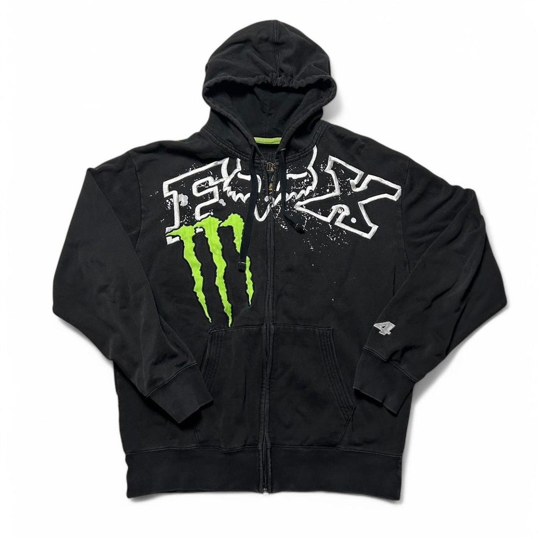 Fox X Monster 4 Ricky Carmichael Vintage Y2k Embroidered Hoodie Sweatshirt XL - Etsy Australia