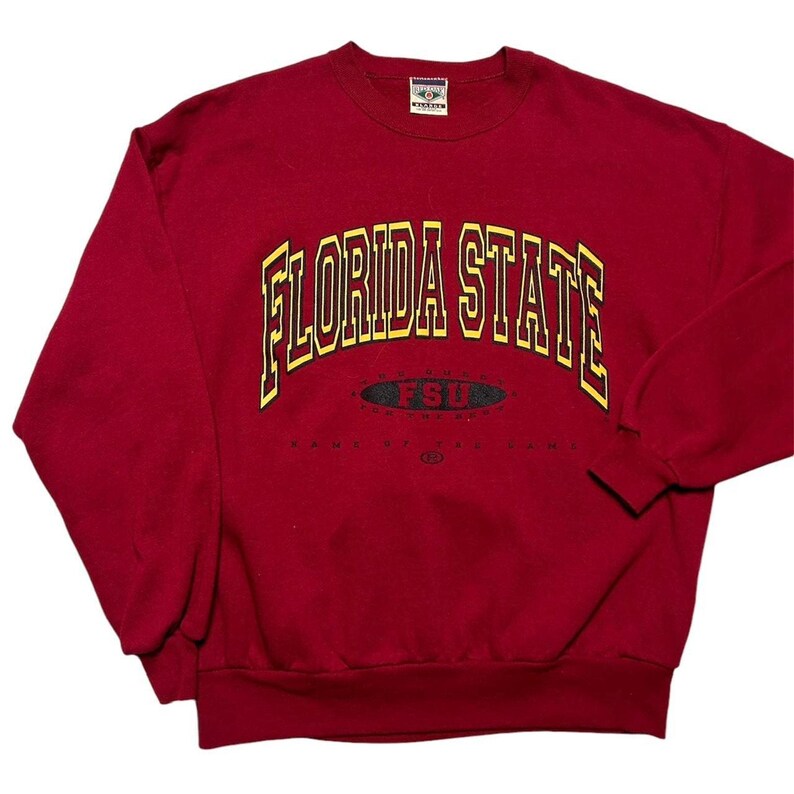 Florida State University FSU Vintage 90s Cotton Crewneck Sweatshirt XL ...