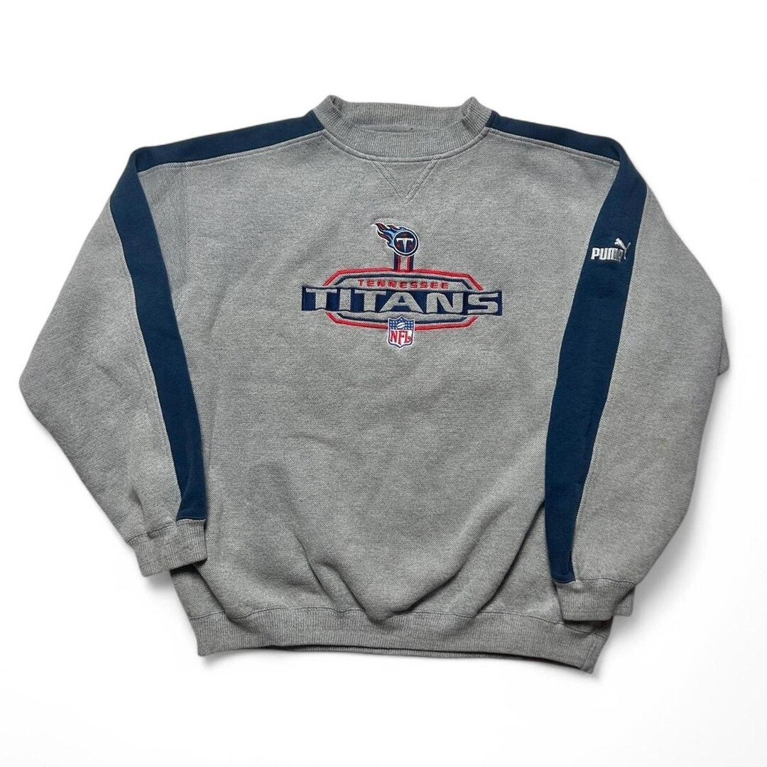 Tennessee Titans Puma VTG 90s Grey NFL Football Crewneck Sweatshirt XL ...
