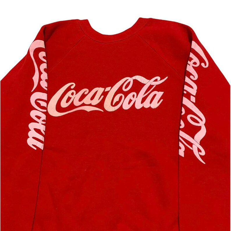 Coca-cola Vintage 80s Red Crewneck Pullover Sweatshirt - Etsy