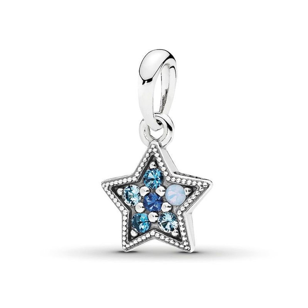 Pandora Bright Blue Star Pendant/charm S925 ALE - Etsy