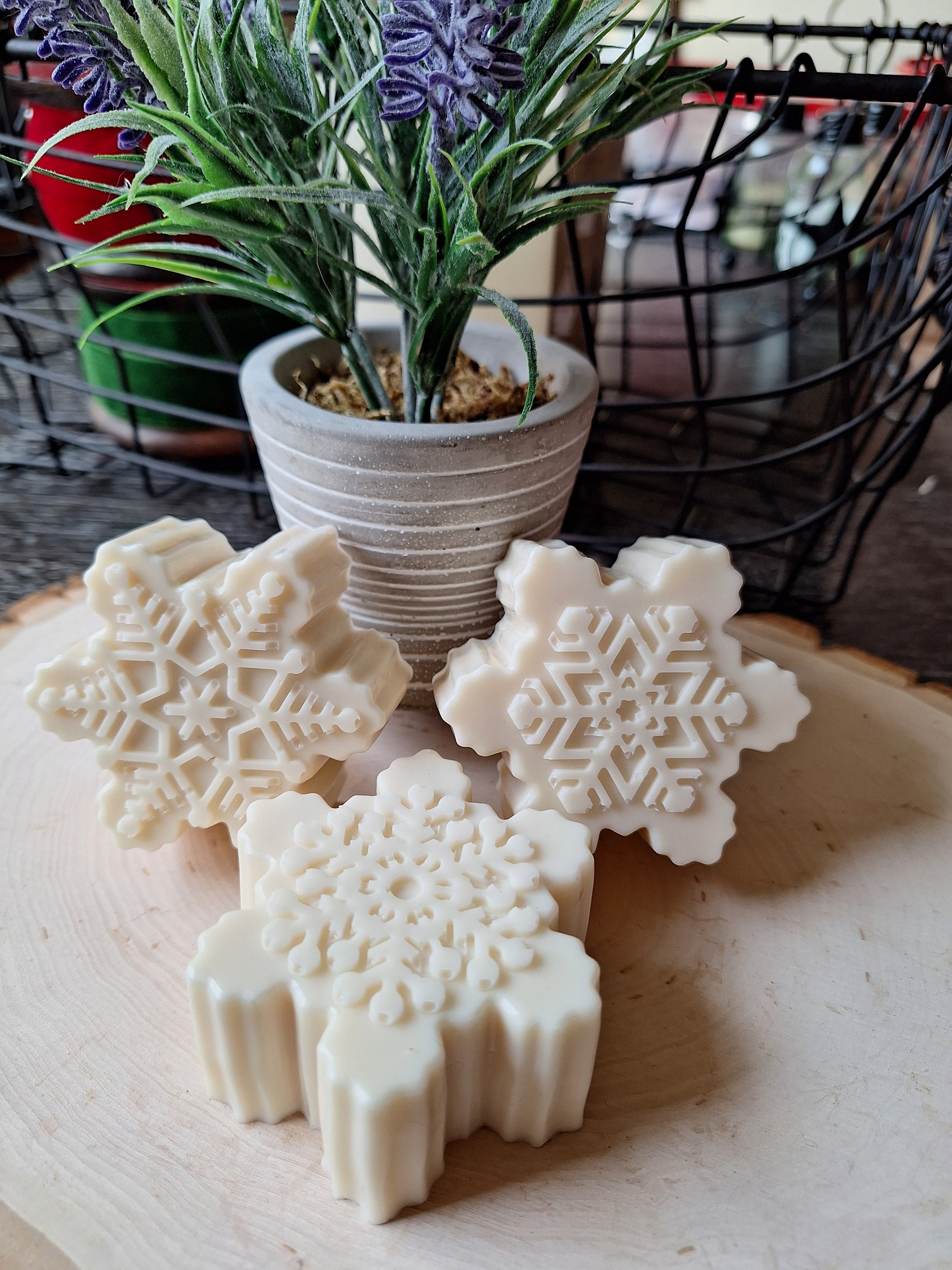 Goats Milk Soap Snowflake Essential Oils All Natural - Etsy