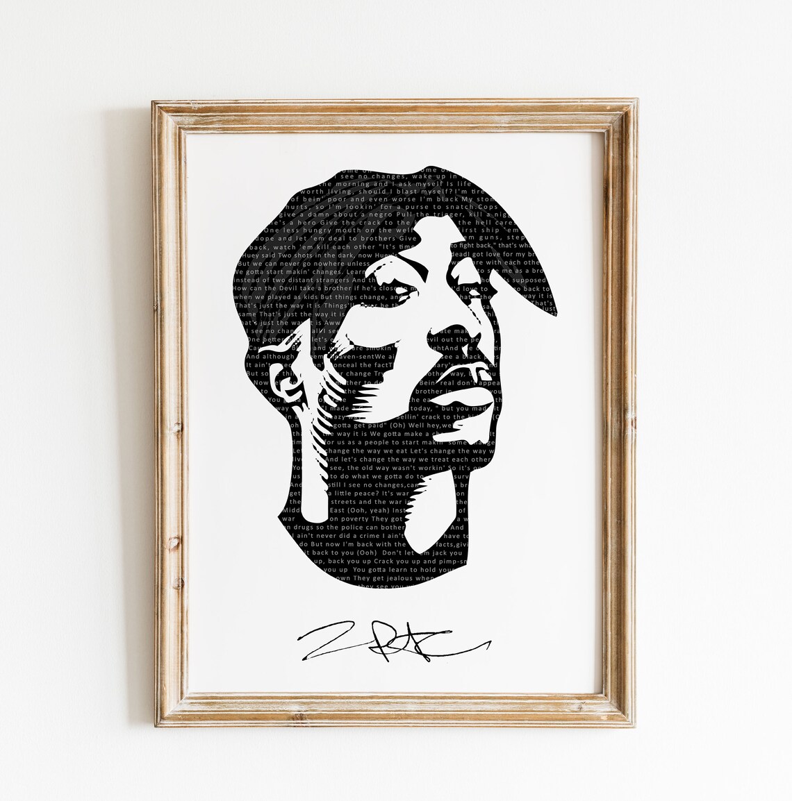 Tupac Wall Art, Wall Art Poster, Hip Hop Wall Art, Tupac Shakur Poster ...