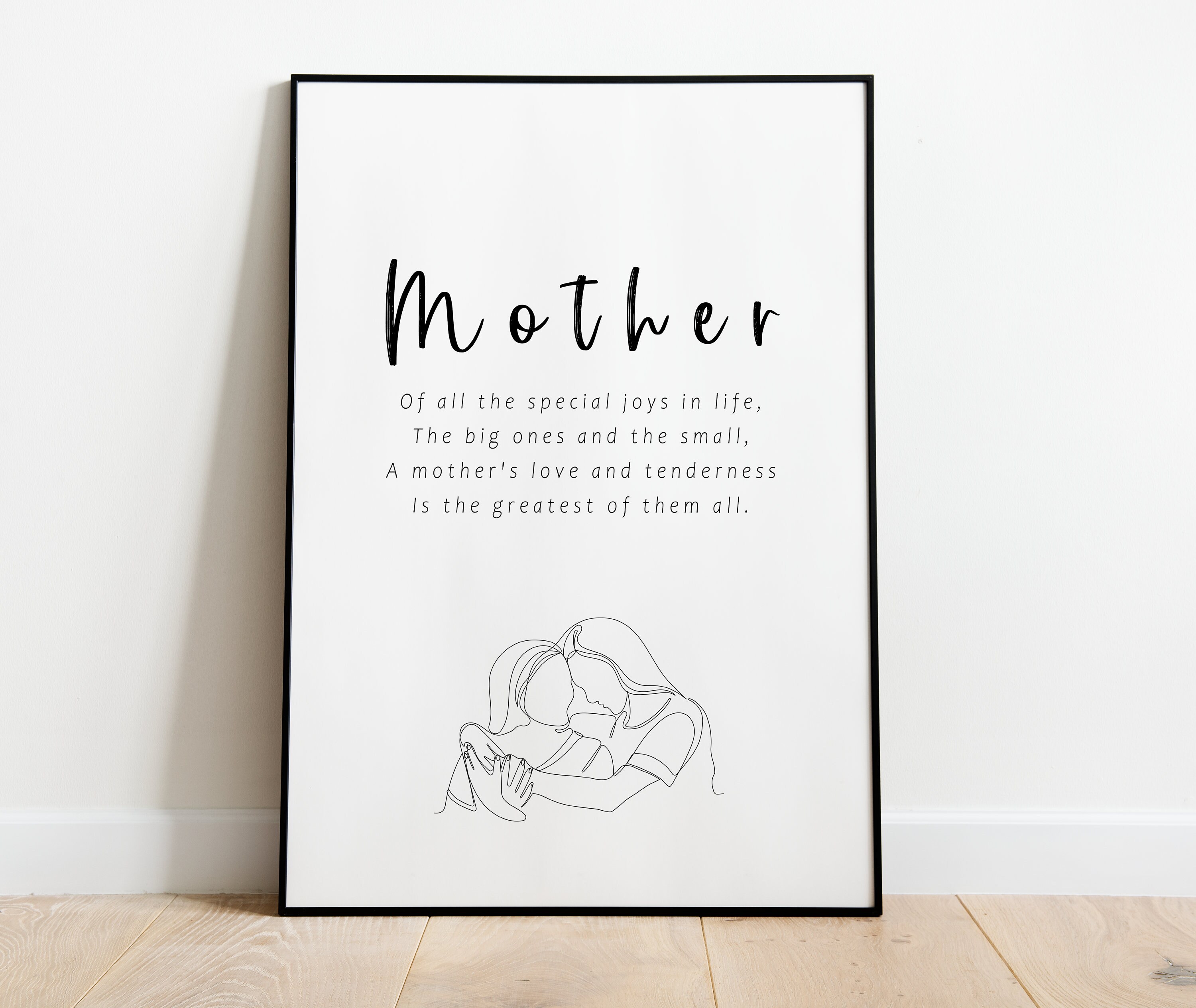 Mothers Day Gift, Mother Digital Printable Wall Decor, Wall Print, A3 ...
