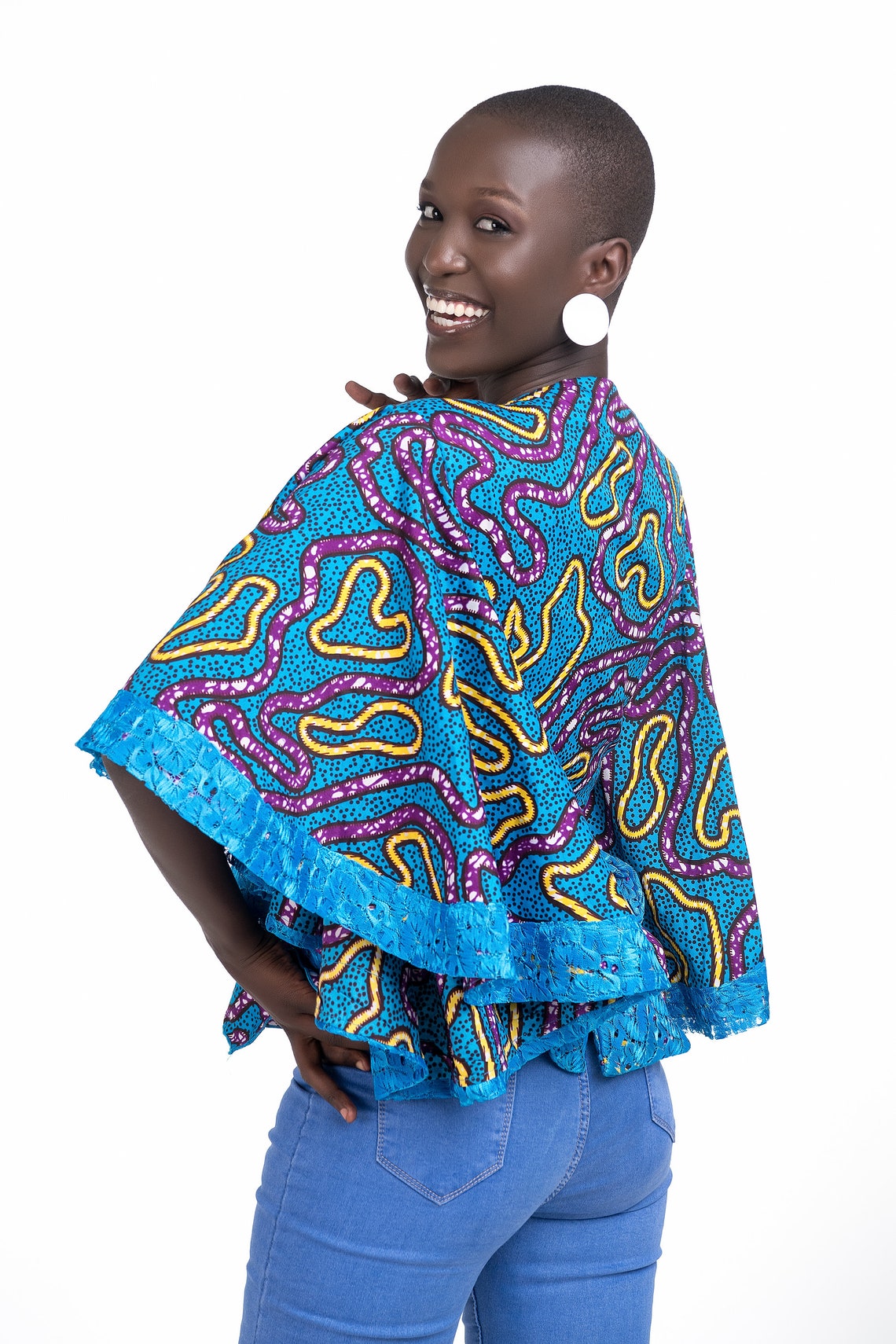 African Print Wrap Top Etsy