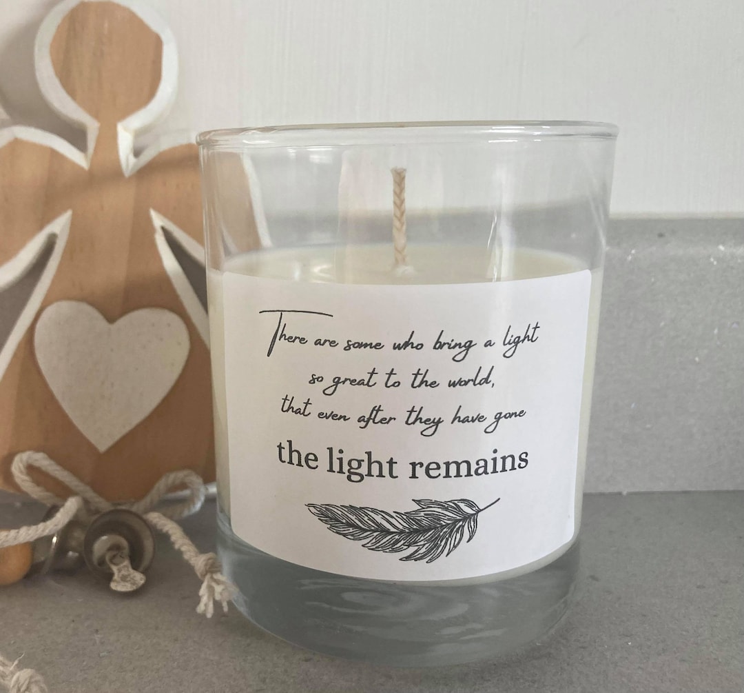 Handmade Memorial Candle, Remembrance Candle for Loved Ones, Sympathy ...