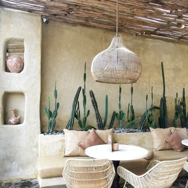 Rattan Pendant Light - Etsy