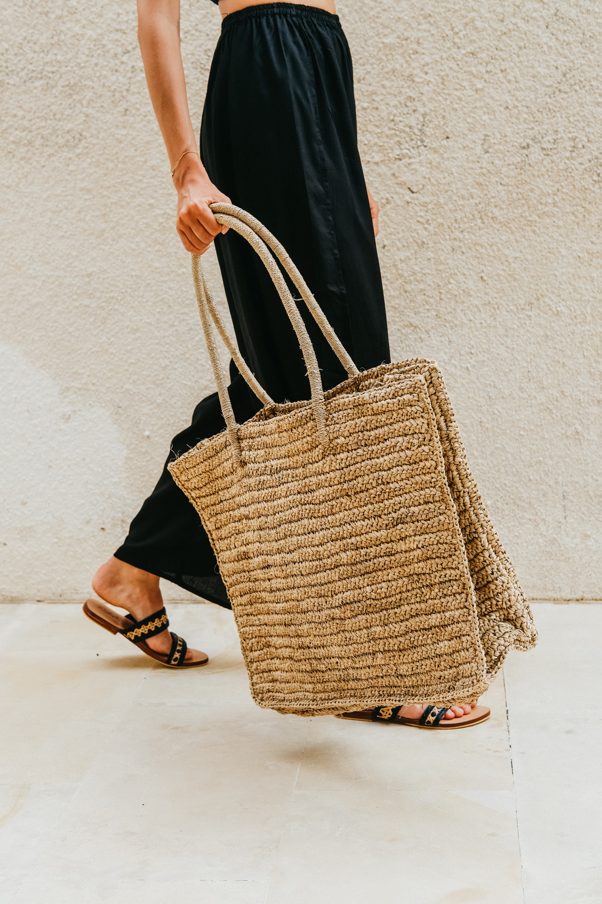 Handmade Oversized Raffia Beach Tote Summer Tote Bags, Beach Tote Bags ...