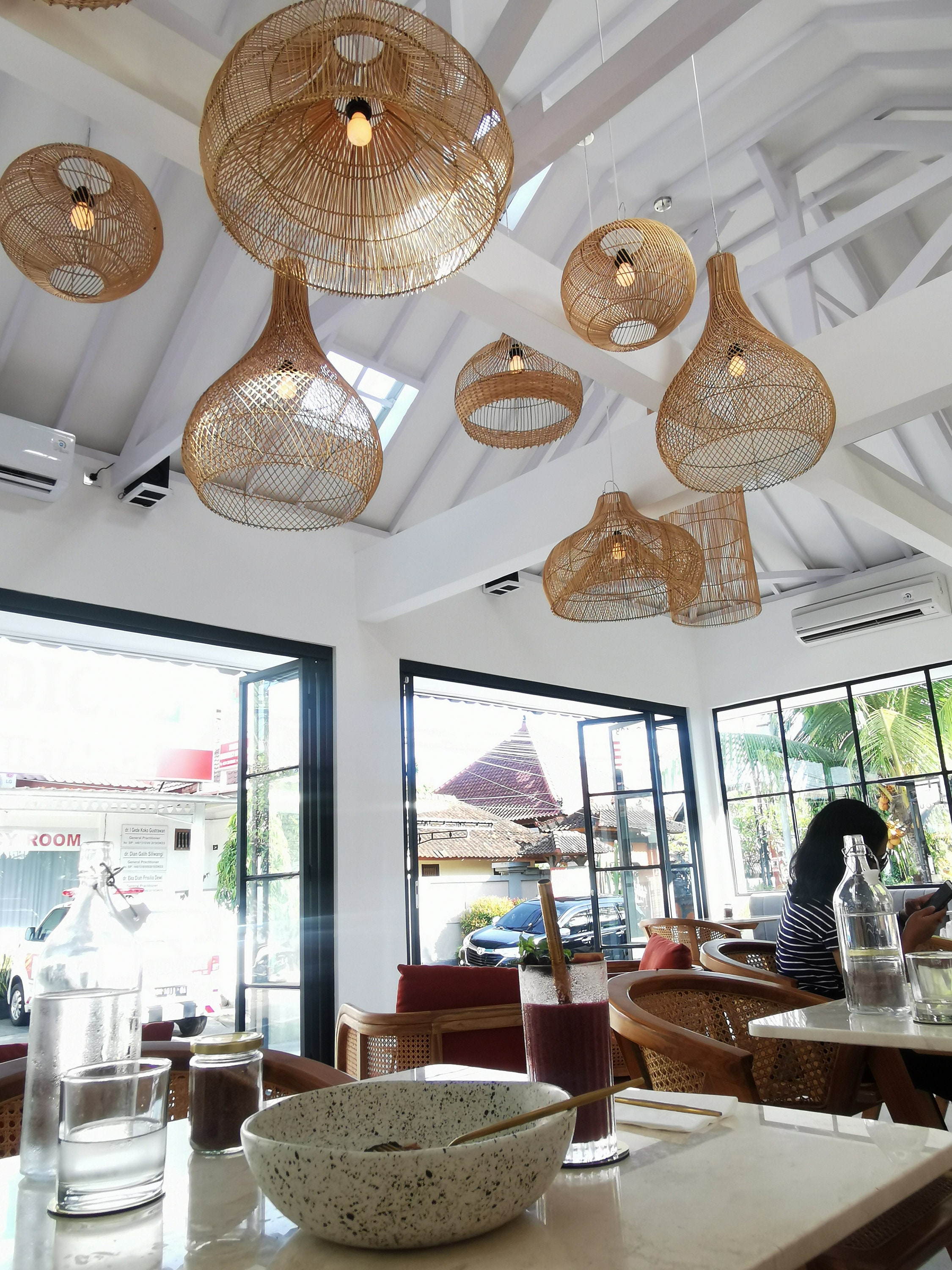 Extra Large Dome Shape Rattan Pendant Light Fitting Restaurant Light ...