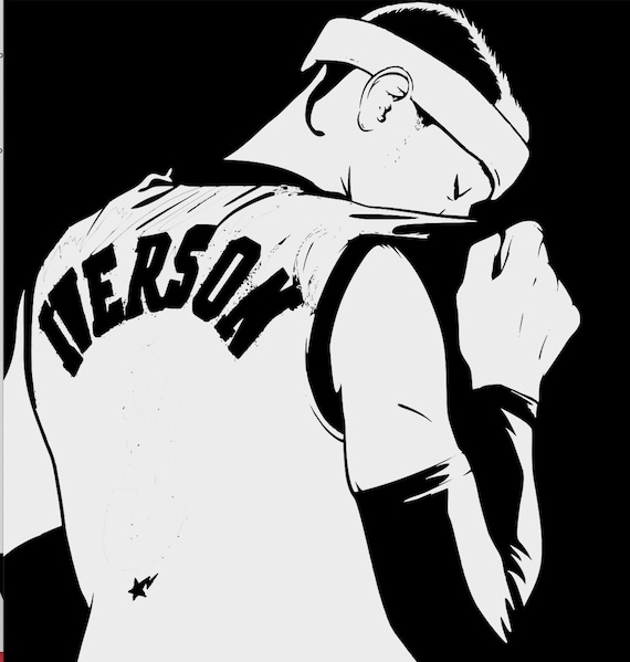 Allen Iverson Svg f files silhouette cricut clipart | Etsy