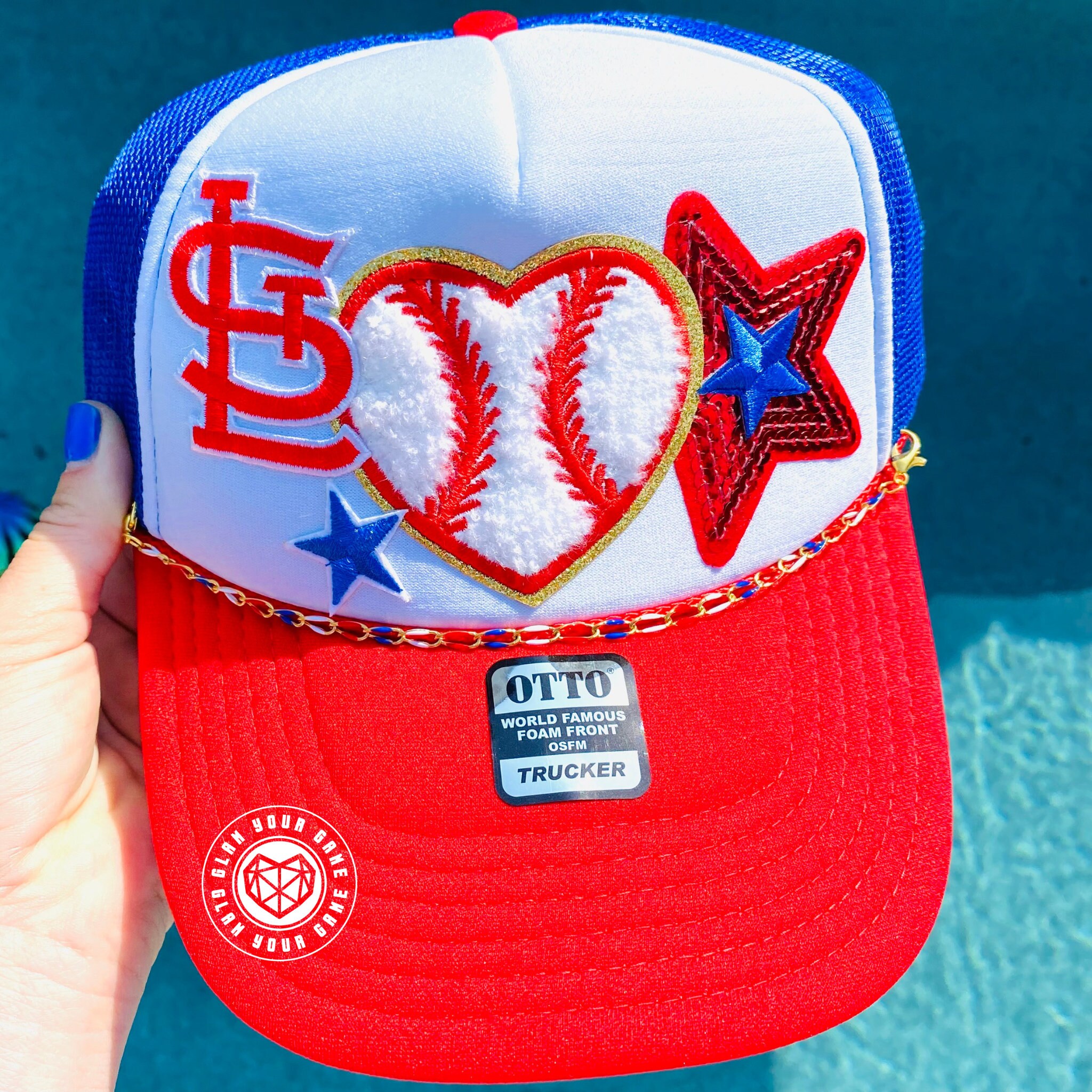 St. Louis Cardinals Hat, Trucker Hat With Patches, Baseball Headband ...