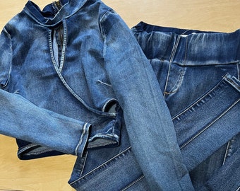 Denim Two Piece Set - Etsy