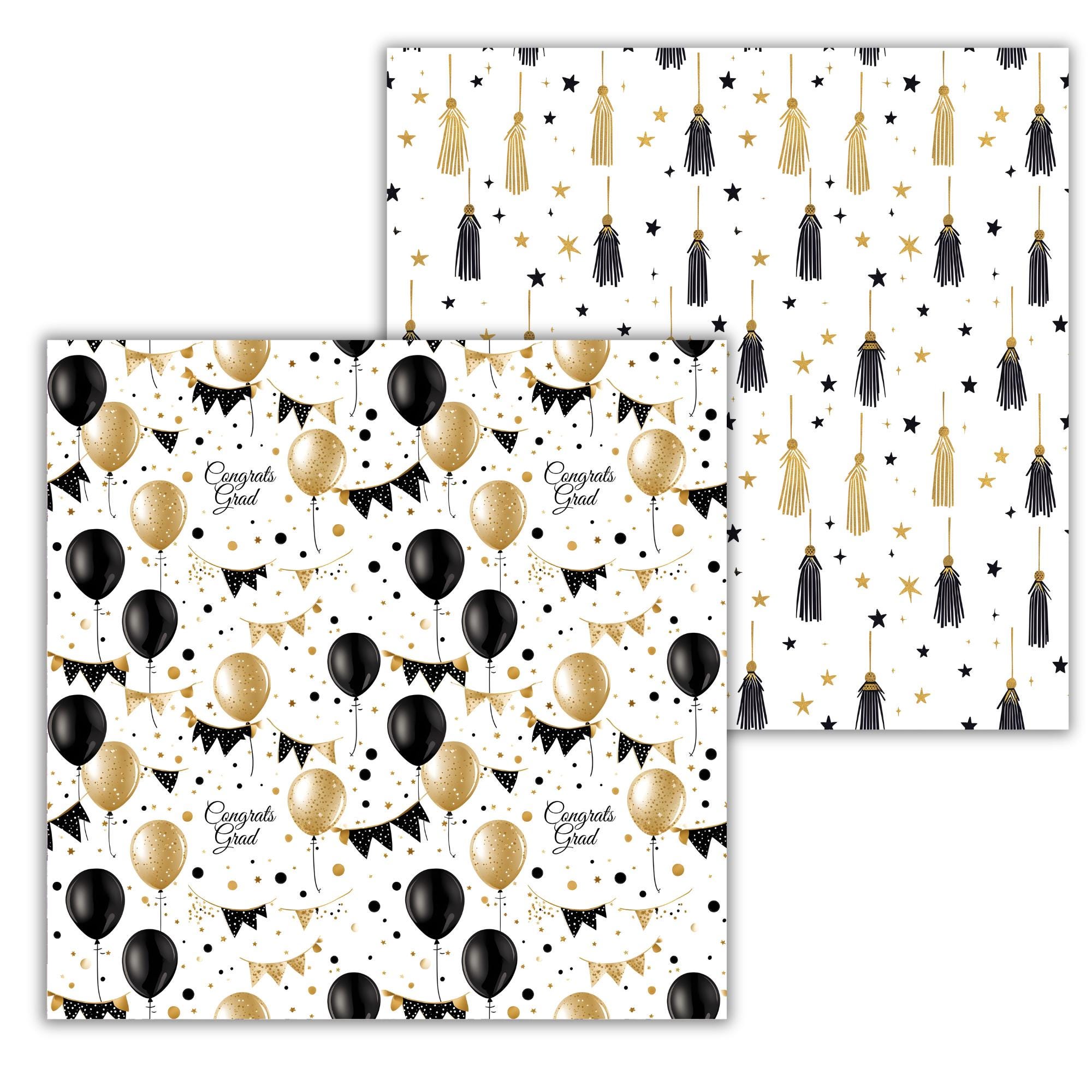 Graduation Seamless Pattern, Graduation Papers, Gold Black Patterns for ...