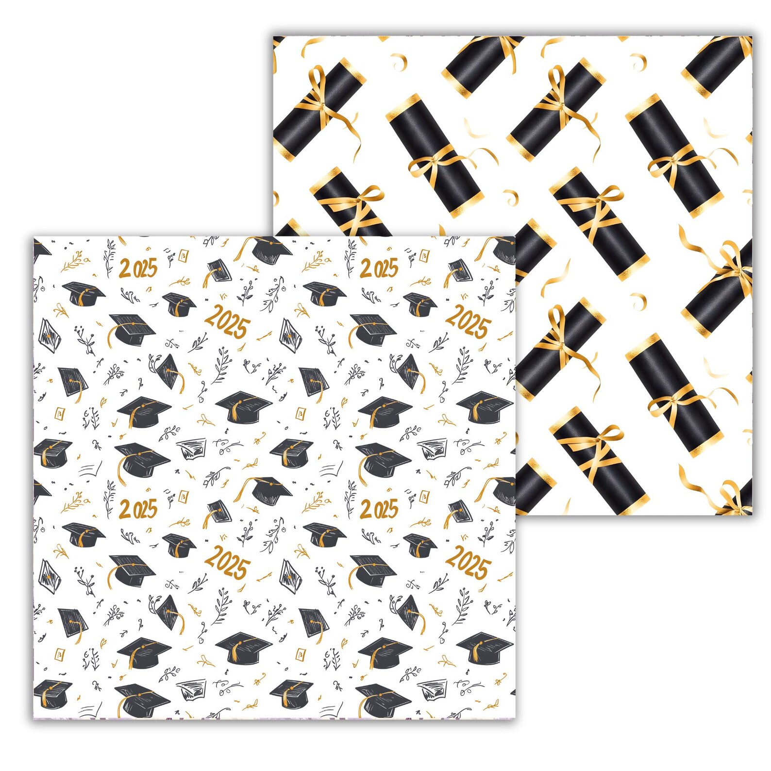 Graduation Seamless Pattern, Graduation Papers, Gold Black Patterns for ...