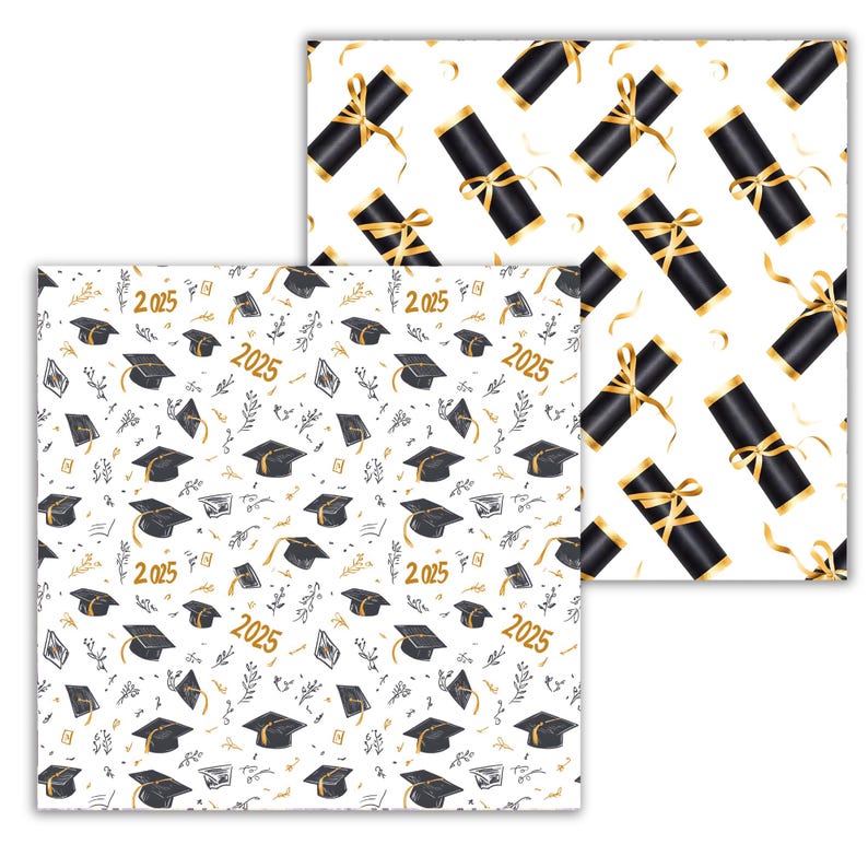 Graduation Seamless Pattern, Graduation Papers, Gold Black Patterns for ...