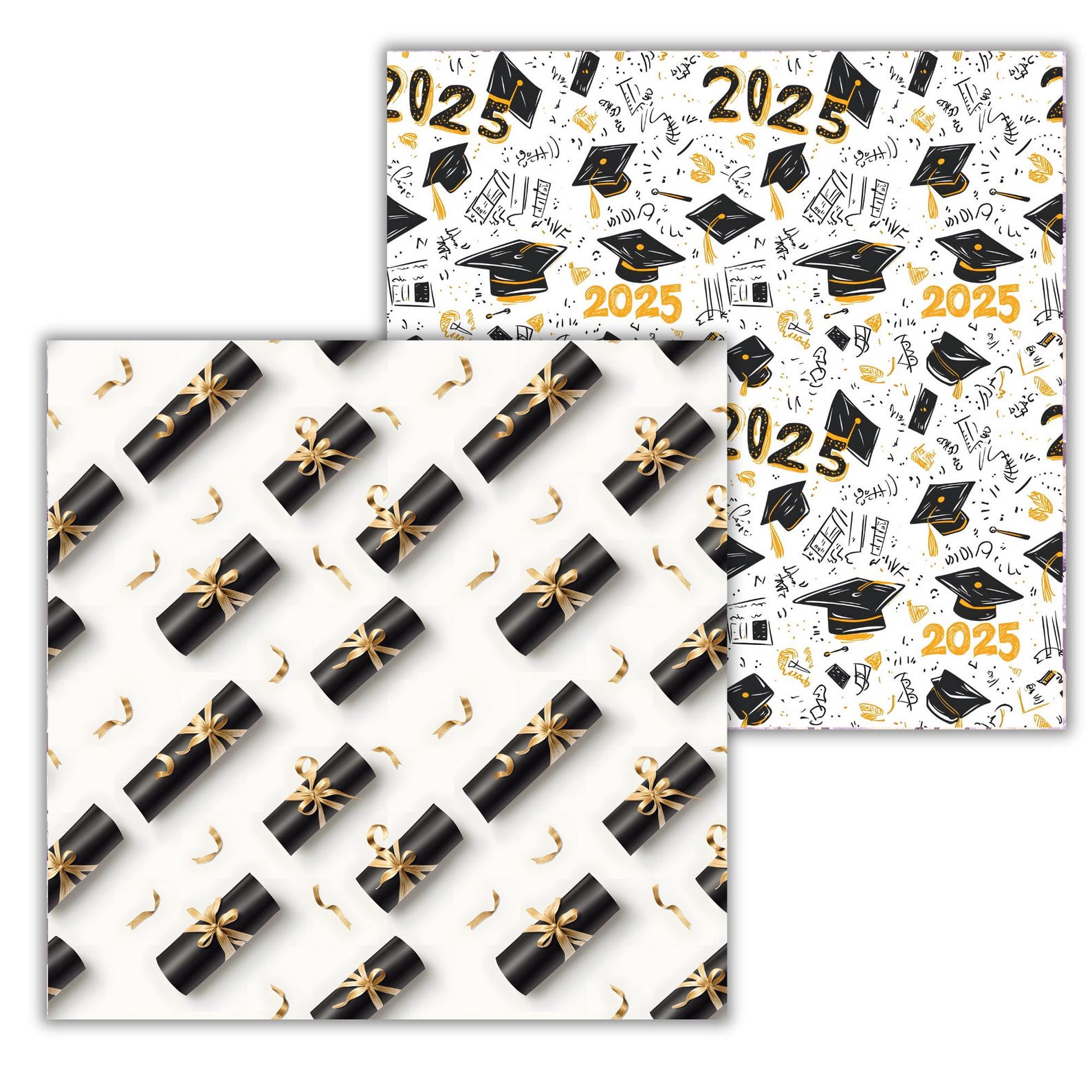 Graduation Seamless Pattern, Graduation Papers, Gold Black Patterns for ...