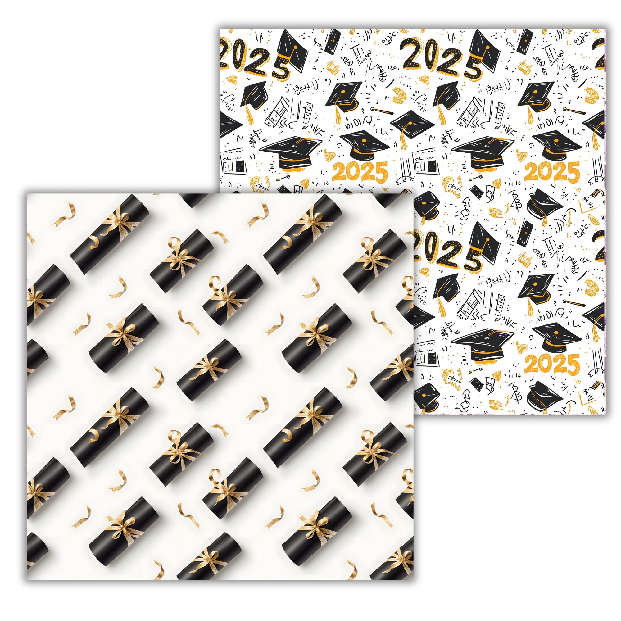 Graduation Seamless Pattern, Graduation Papers, Gold Black Patterns for ...
