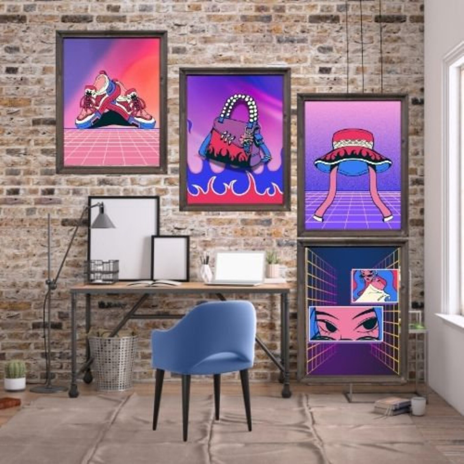 Digital File Printable Art, Girly 90s Fashion Trendy Wall Art Hiphop ...