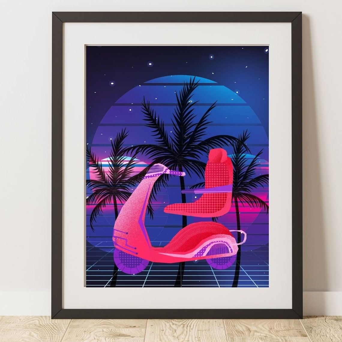Printable Art, 80s New Wave Trendy Wall Art Scooter Poster, 80s Print ...