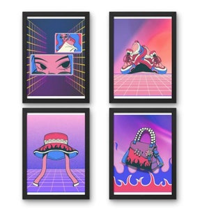 Digital File Printable Art, Girly 90s Fashion Trendy Wall Art Hiphop ...