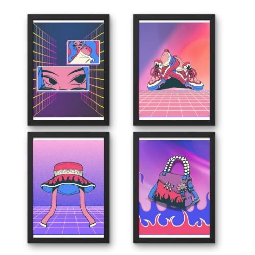 Digital File Printable Art, Girly 90s Fashion Trendy Wall Art Hiphop ...