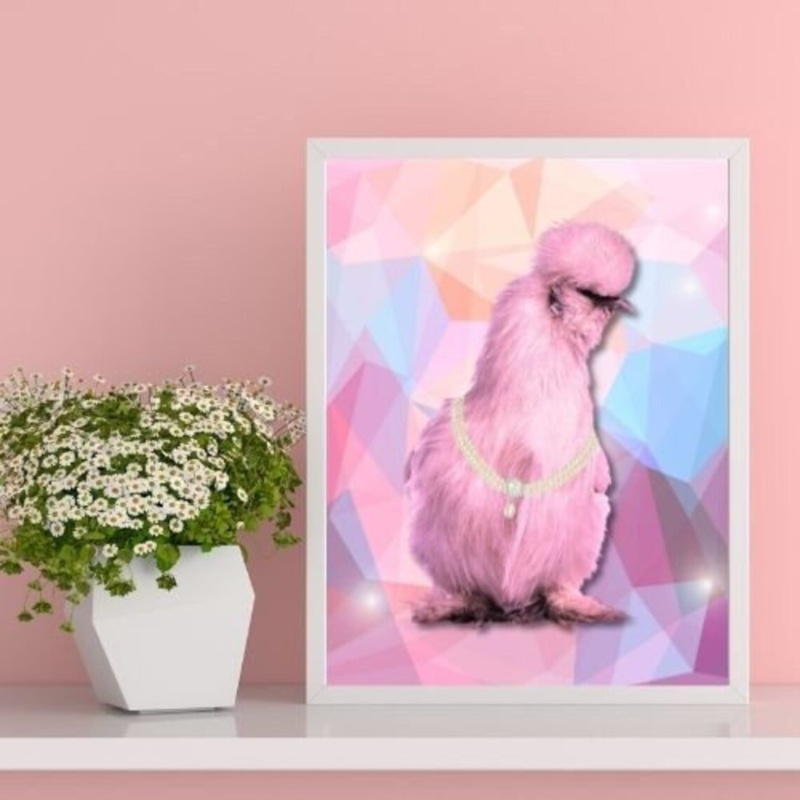 Fancy Pearl Pink Silkie Chicken - Etsy
