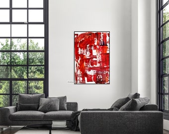 Bright Red Art | Etsy