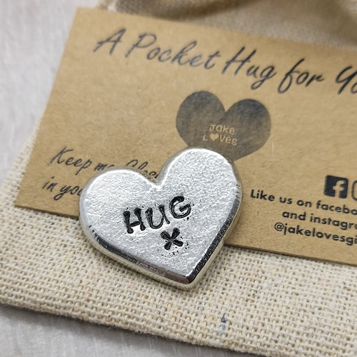 Personalized Hand Stamped Pocket Hug | Etsy