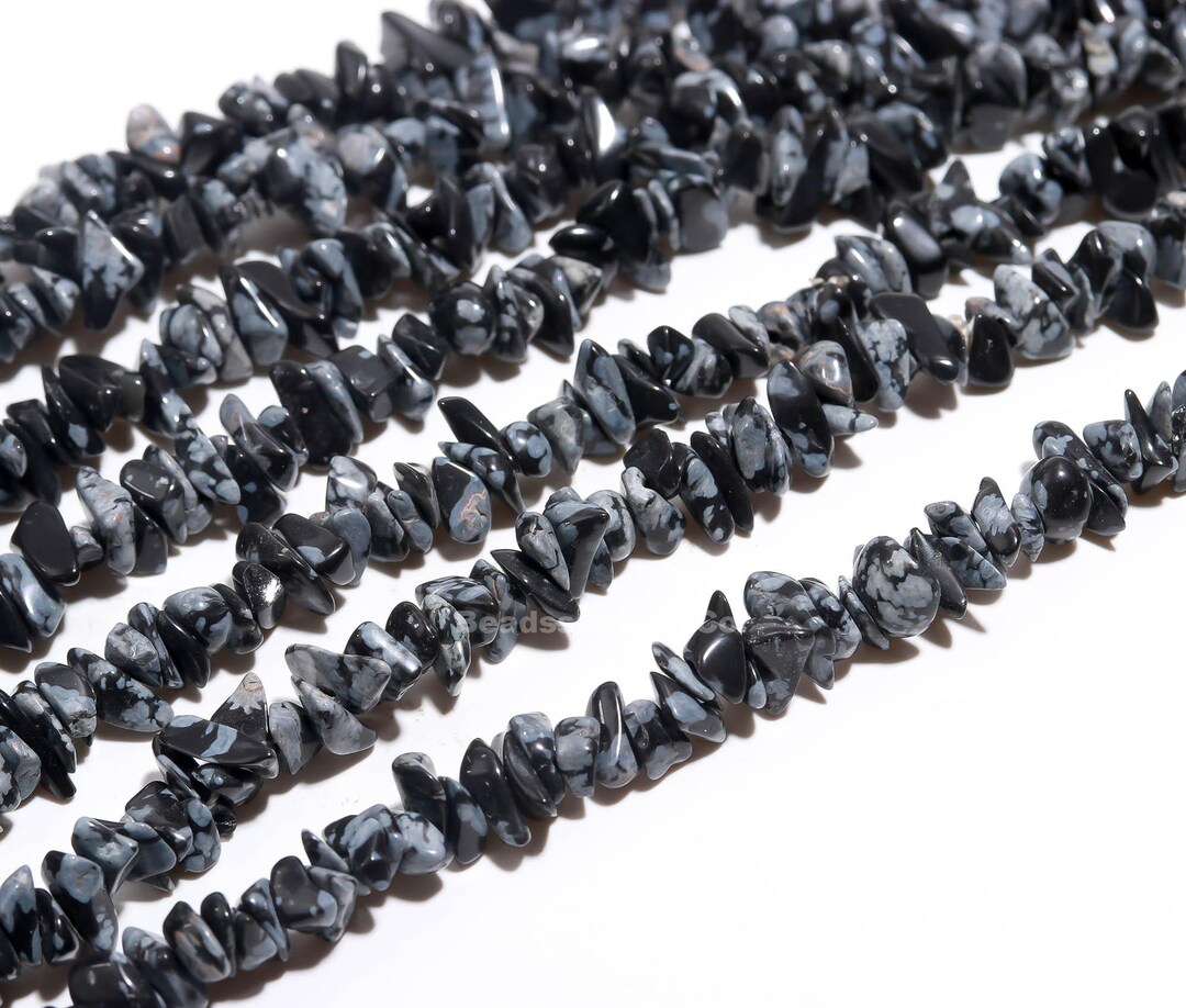 Obsidian Gemstone Uncut Chips Beads, AAA Obsidian Smooth Raw Rough ...
