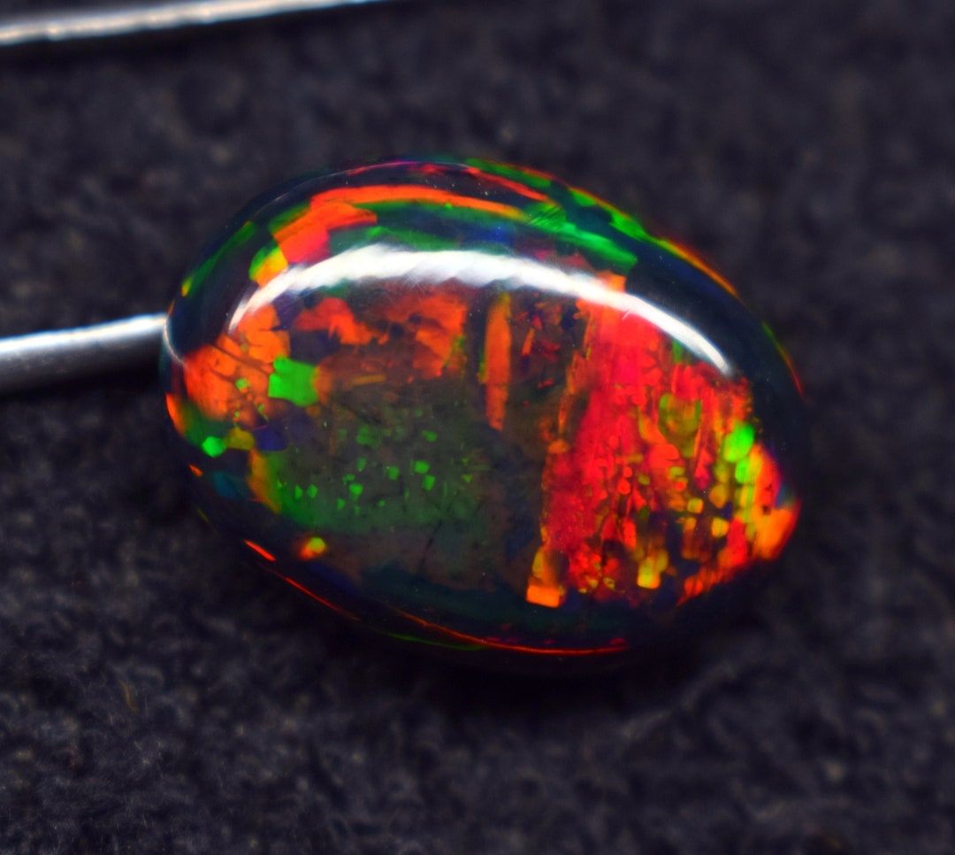 Rare Ethiopian Black Opal Natural Black Opal Shape Oval - Etsy
