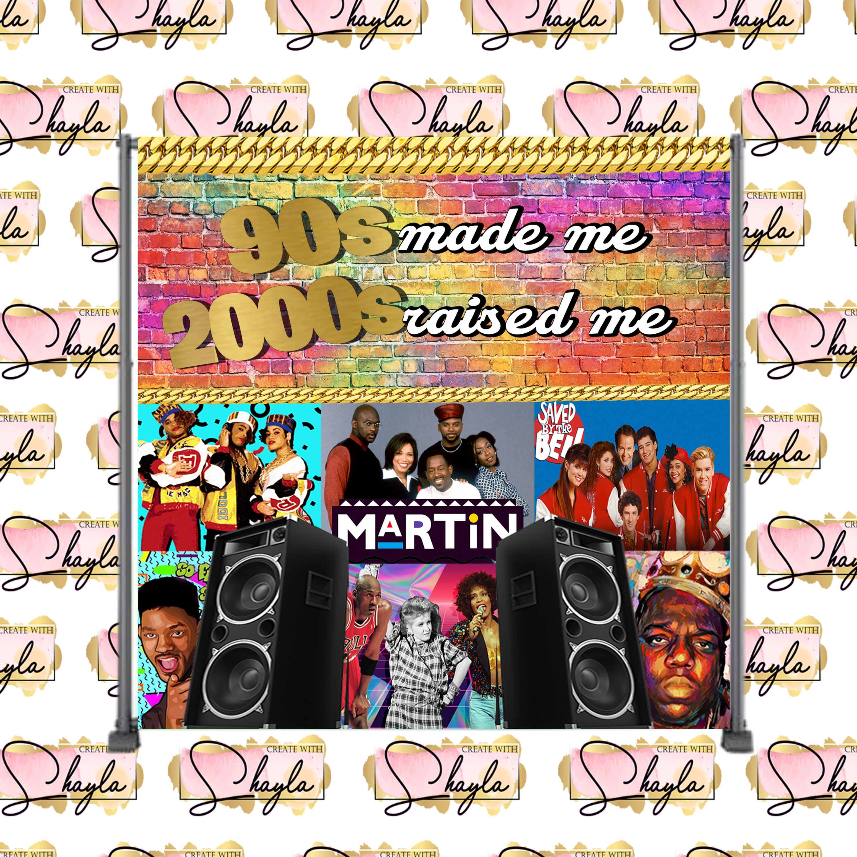 Throwback 90s 2000s Backdrop 90s Made Me 2000s Raised Me - Digital ...