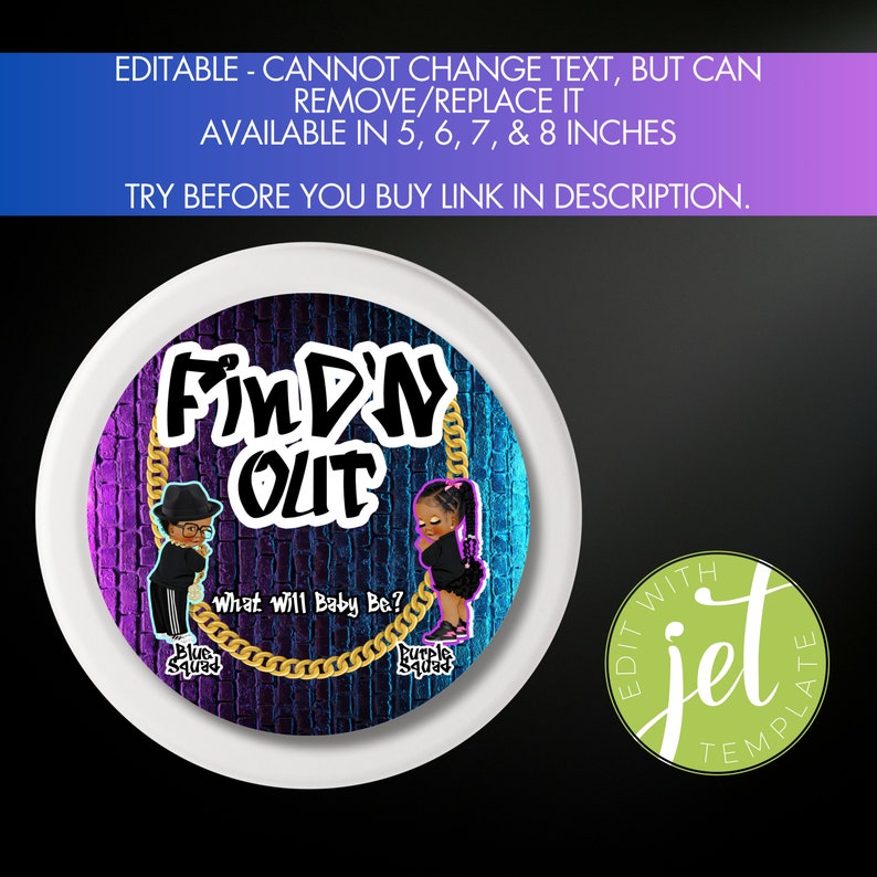 Find N Out Gender Reveal Hip Hop Gender Reveal Hip Hop Baby - Etsy