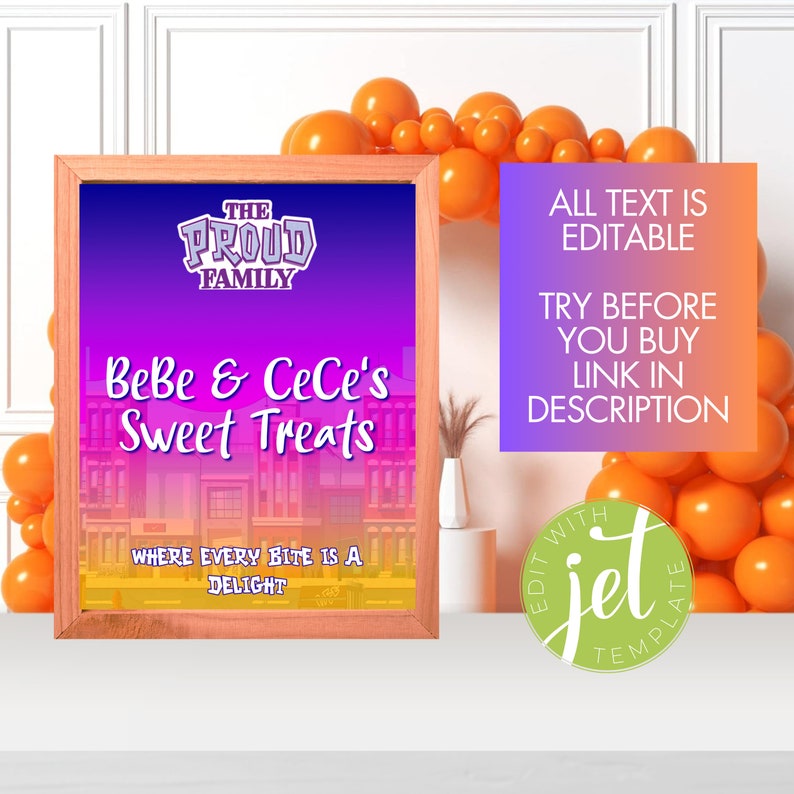 Proud Family Gender Reveal Party Signs | Bebe or Cece Gender Reveal ...