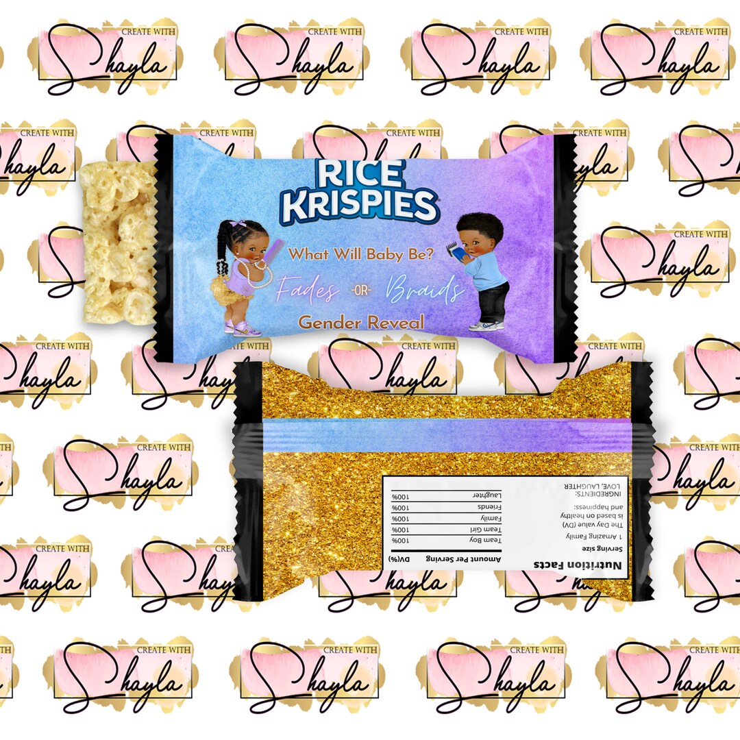 Fades or Braids Rice Krispie Wrapper - Etsy
