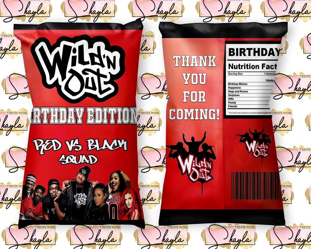 Wild N Out Chip Bag Wrapper - DIGITAL FILE ONLY - Etsy
