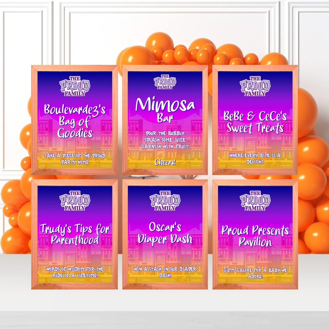 Proud Family Gender Reveal Party Signs | Bebe or Cece Gender Reveal ...