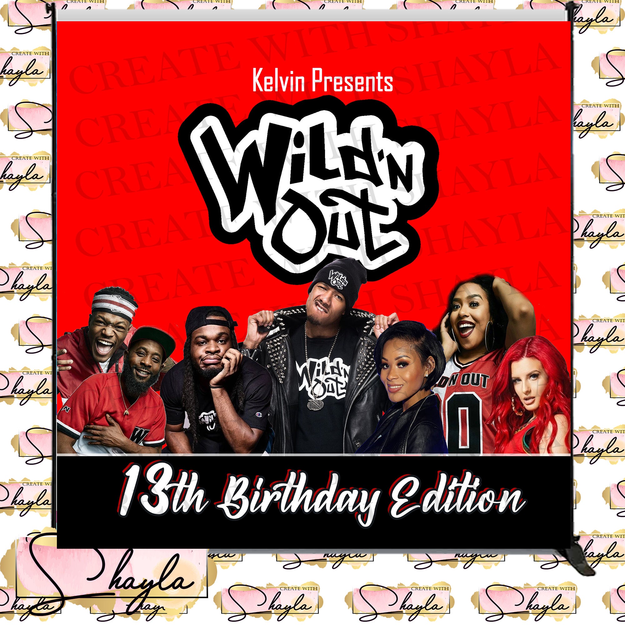 Wild'n Out Birthday Backdrop DIGITAL - Etsy