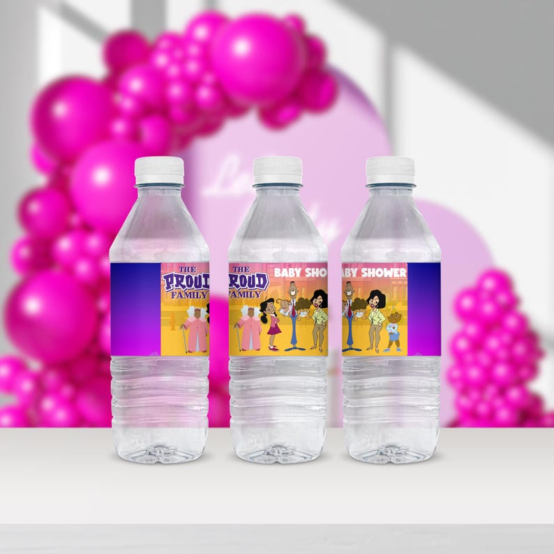Proud Family Baby Shower Water Bottle Label | Bebe Cece Penny Proud ...