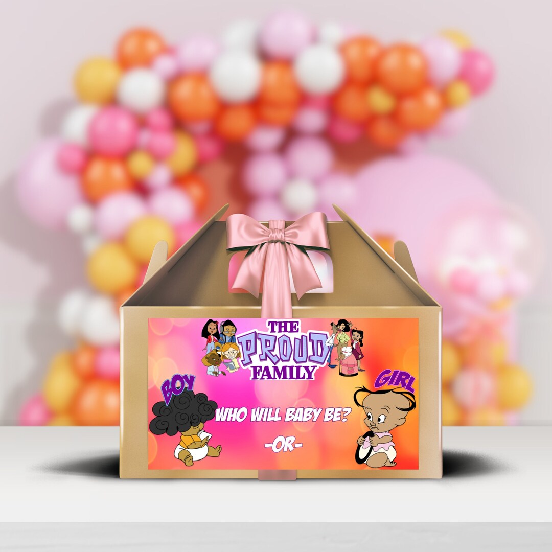 Proud Family Bebe or Cece Boy or Girl Orange or Pink Gender Reveal Baby ...