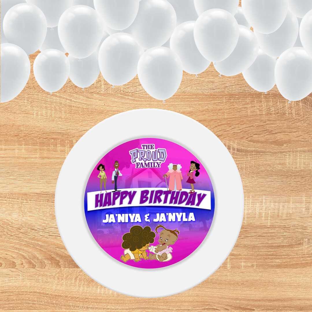 Proud Family Birthday Party Plate | Twins Birthday Party Decor | Bebe ...