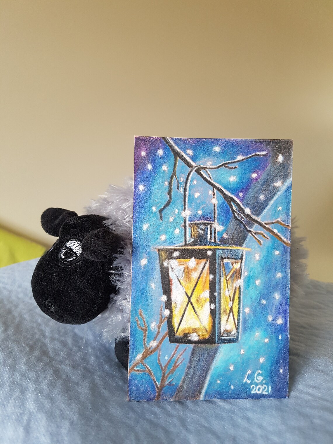 Winter Season Lantern Light Season Christmas Decoration Original Artist ...